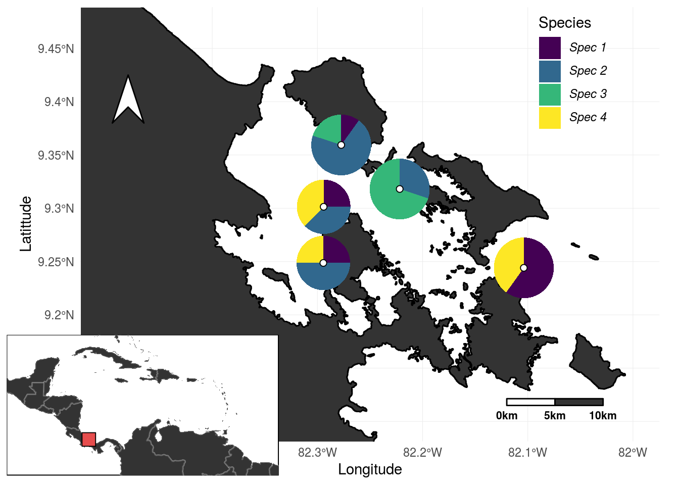 2 Pie map template | 3 Seas 37 - Fishes